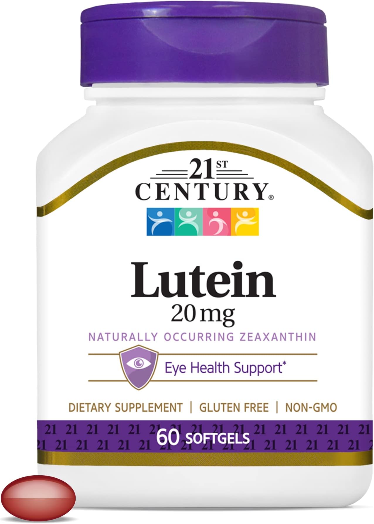 Amazon.com: 21st Century Lutein 20 mg Softgels, 60 Count : Health ...