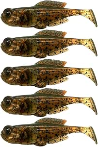 Amazon.com : 5pcs/Pack 80mm 9.5g Ultra Realistic Design Goby Paddle ...
