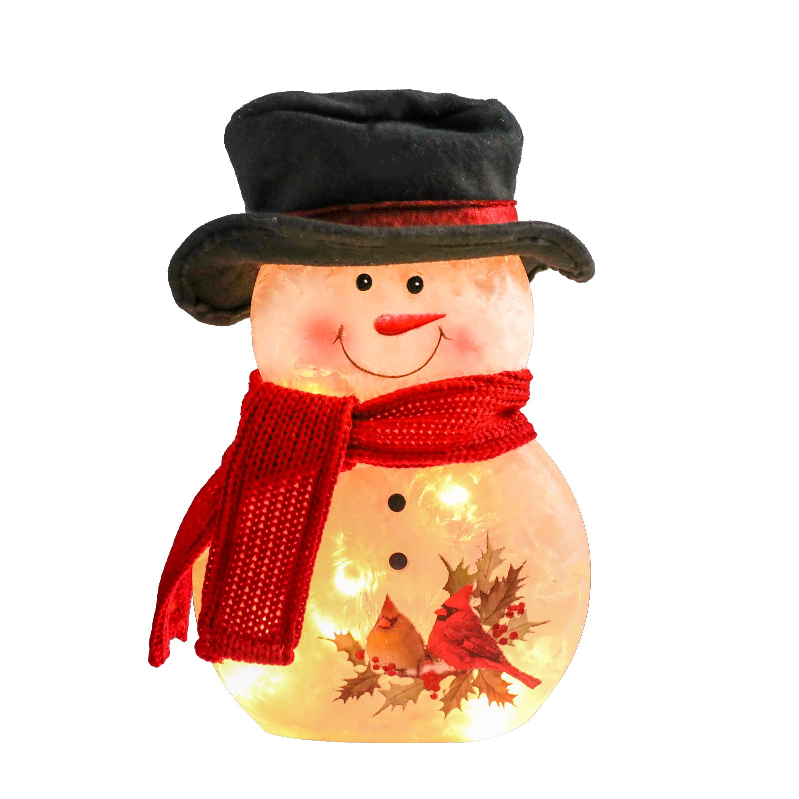 Amazon.com : Vigdur Lighted Christmas Snowman Lamp, 12inch Hand Painted ...