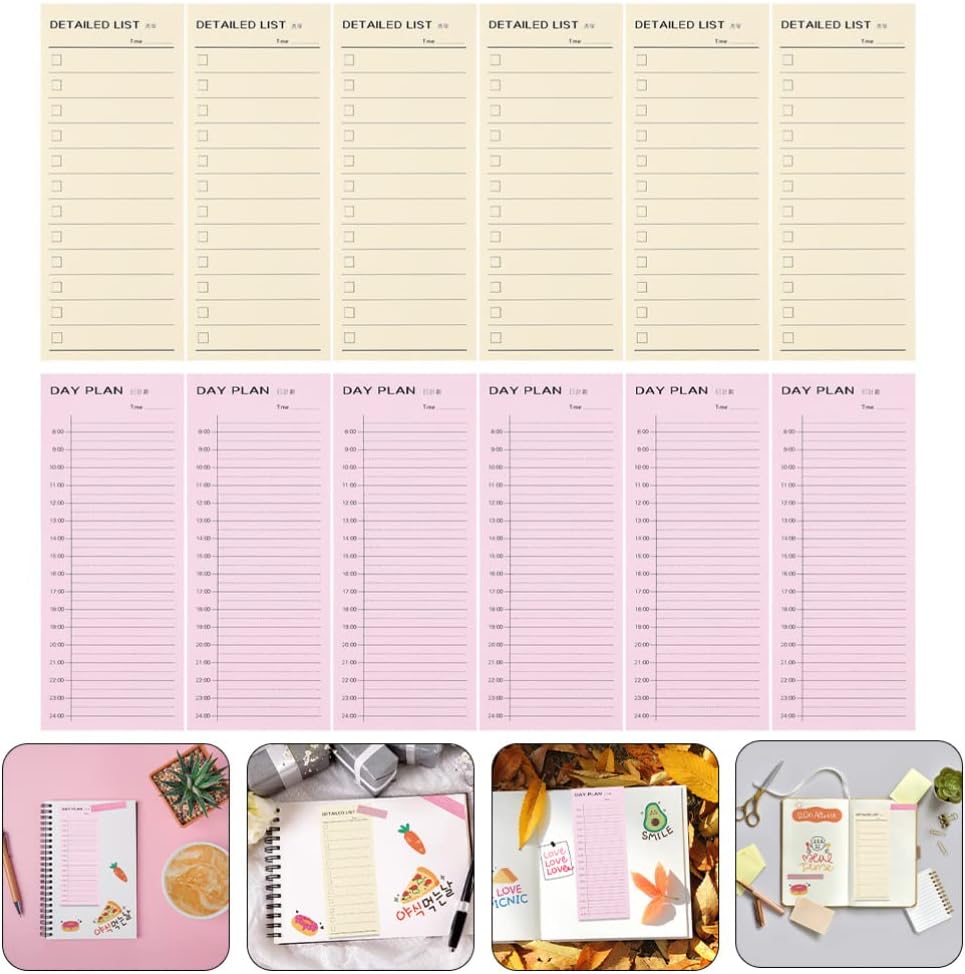 Operitacx 12 Books To Do List Notepad Hourly Scheduler And Notes Daily ...
