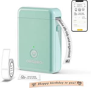 ORGBRO X1 Label Maker Machine with Tape Thermal Portable Bluetooth ...