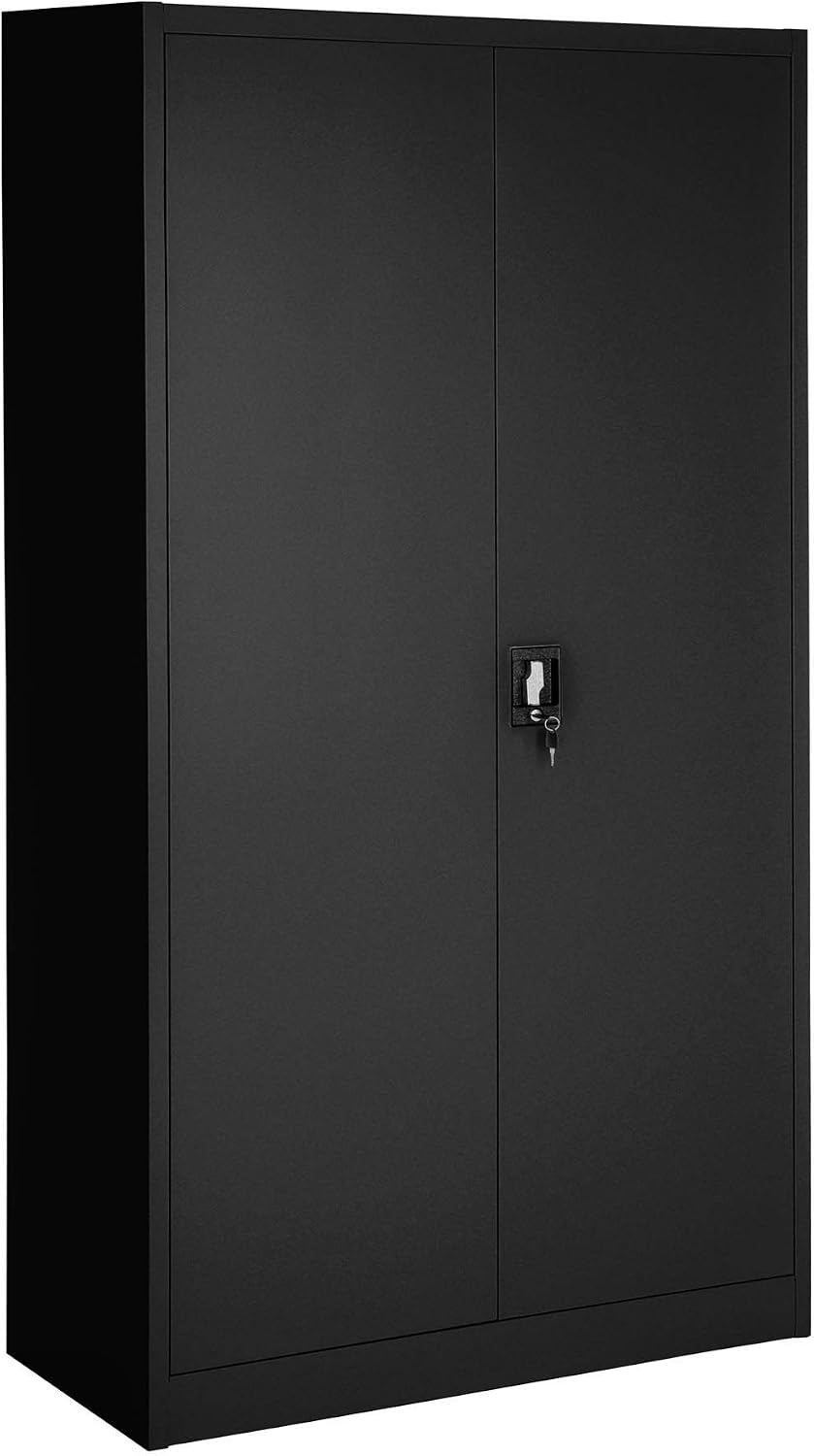 TecTake® Metal Storage Unit, lockable with 5 adjustable Shelves and 2 ...