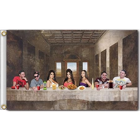 DEIMUGL The Last Family Dinner Funny Flag 3x5 Feet Man Cave Wall Flag Meme Tapestry for College ...
