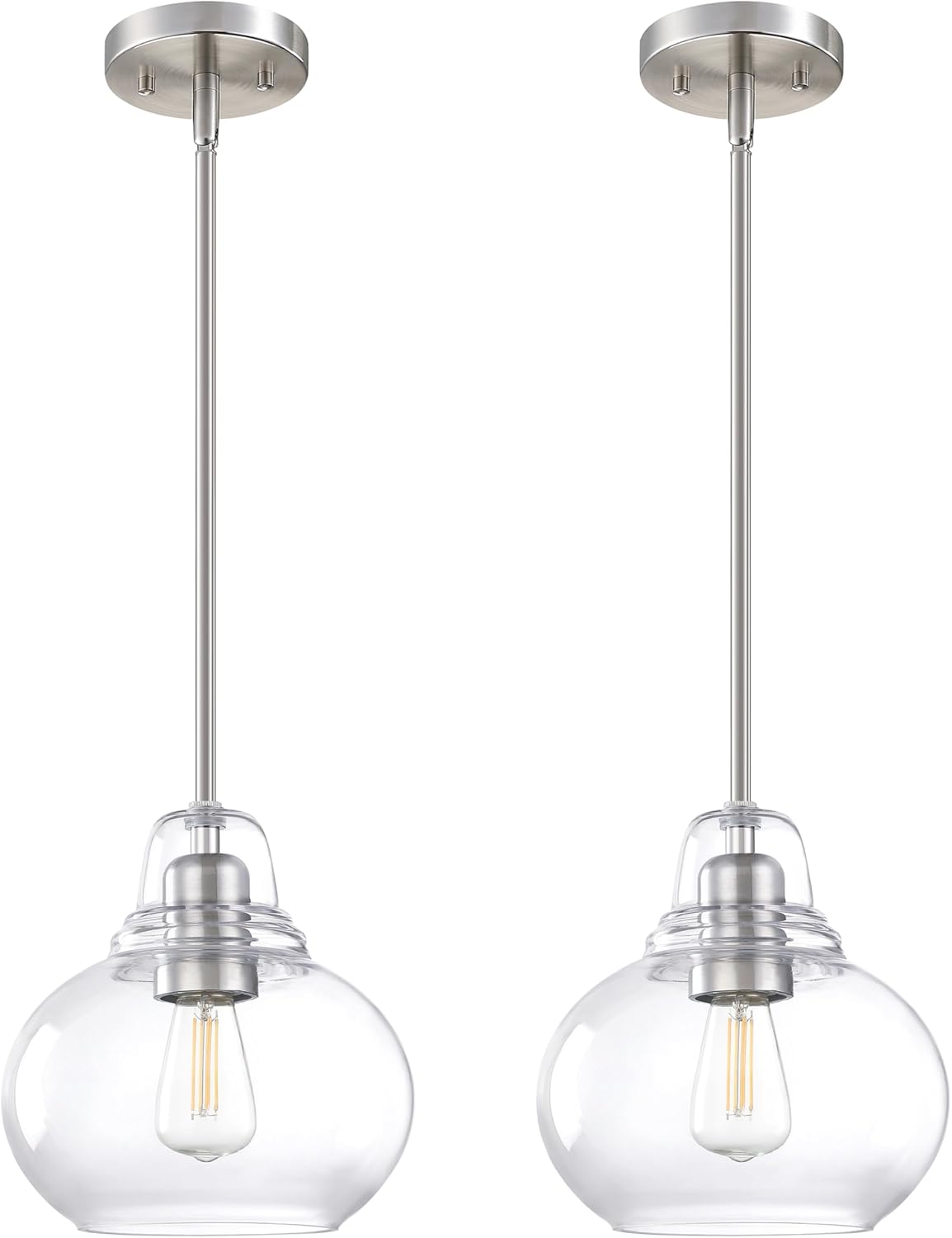 SEENMING HOUSE 1 Light Hanging Indoor Kitchen Island Pendant Light 7.7 ...