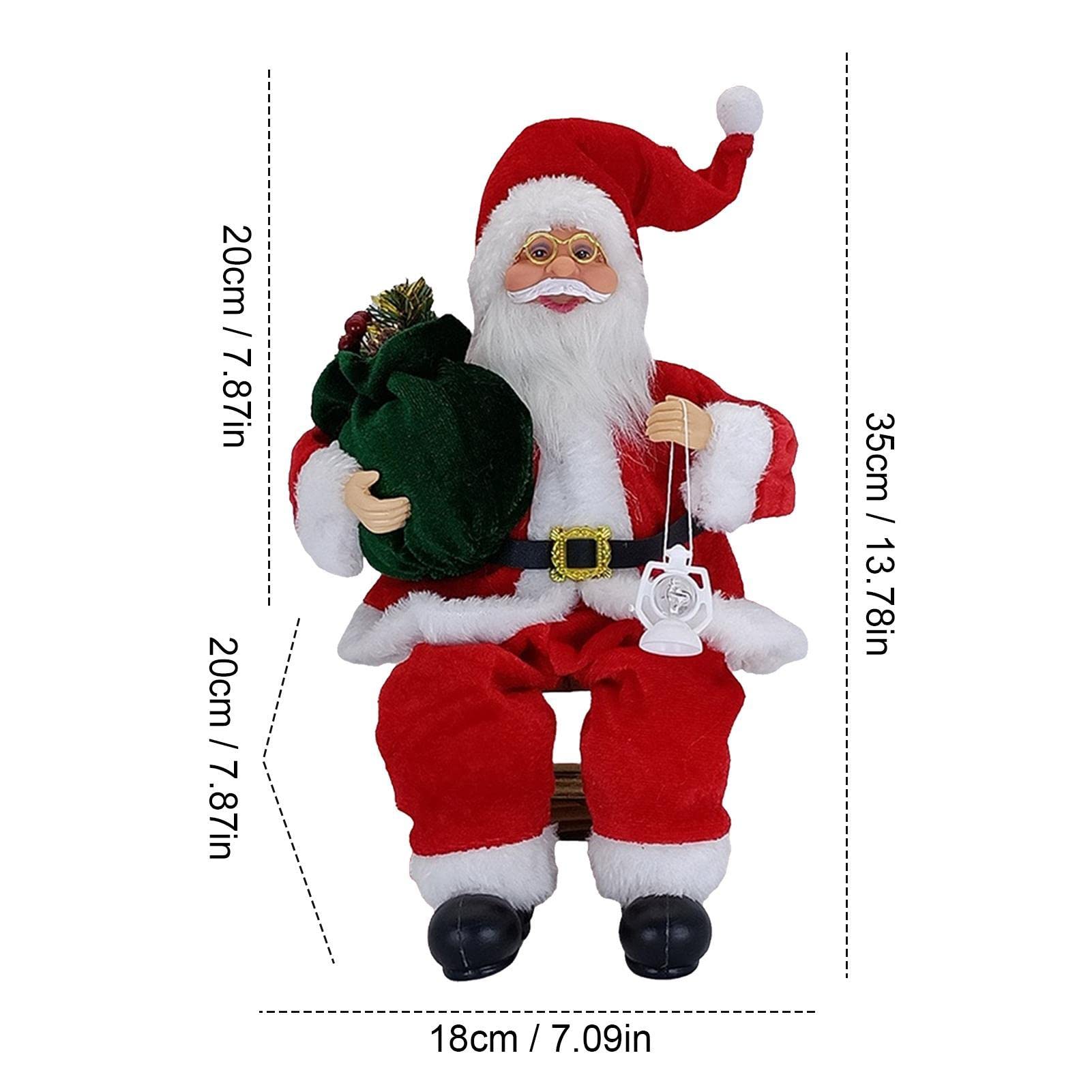 Plush Life Size Sitting Santa Holiday Living 9.84 In Musical