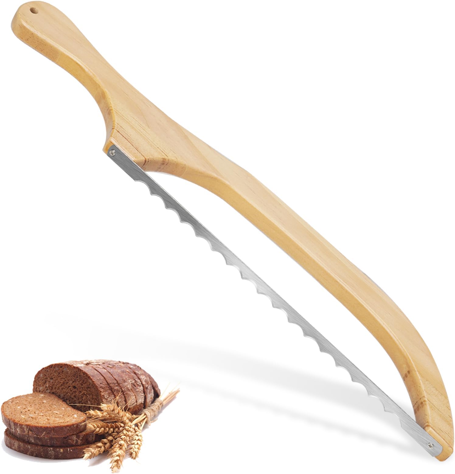 Amazon.com: Wooden Bread Bow Knife, Homemade Sourdough Cutter ...