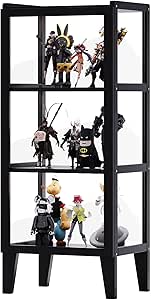 Amazon.com: 3-Tier Display Cabinet with Acrylic Doors, Bamboo Display ...