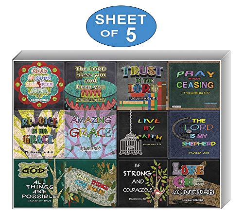 Colorful Bible Verse Stickers (5-Sheet) – Variety Stickers Multi ...
