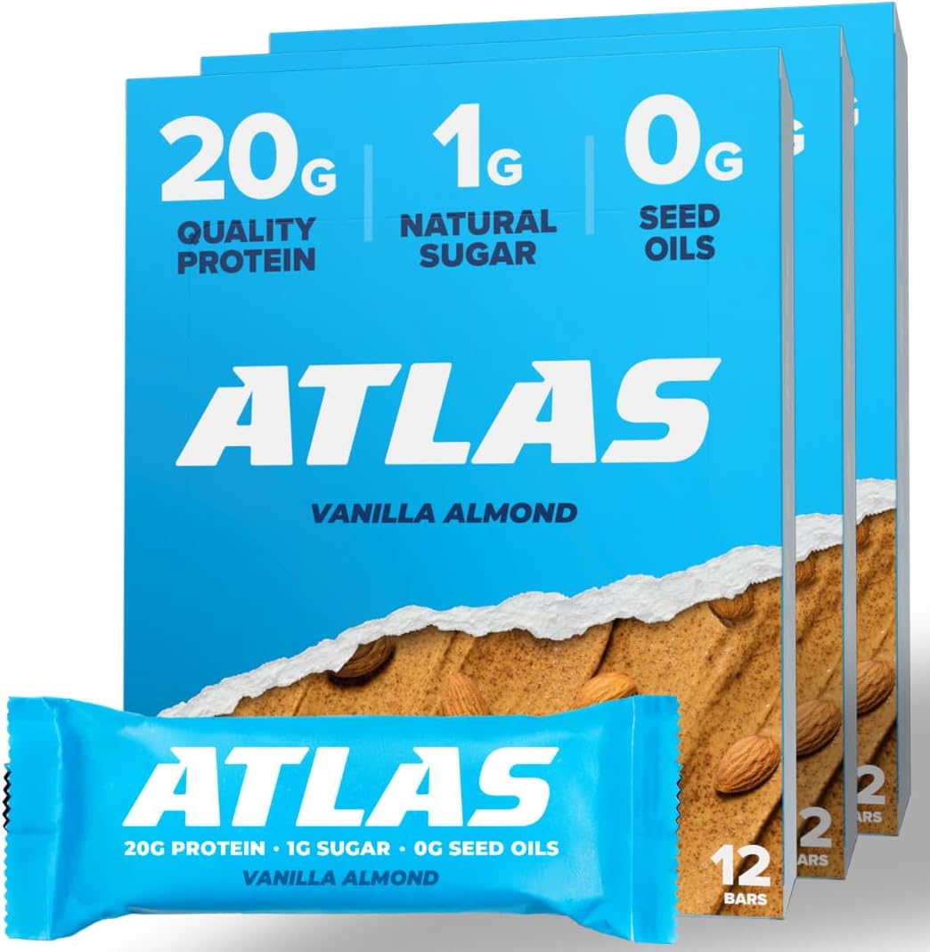 Amazon.com : Jacob Bar, Protein Bars, Vanilla (9 Bars Total) - 20g ...