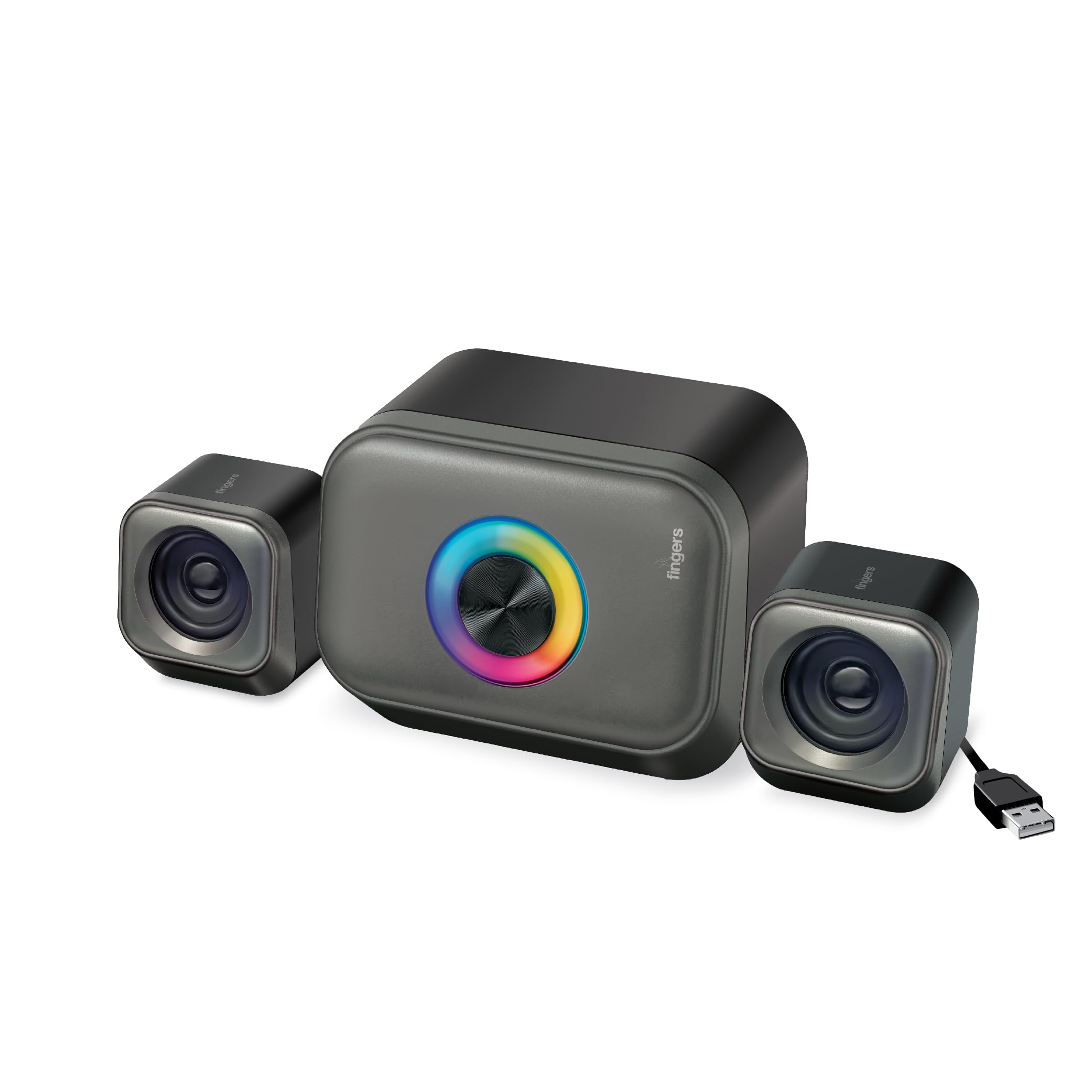 FINGERS StereoCuboid 2.1 Channel Multimedia Speaker (USB Powered | Dual ...