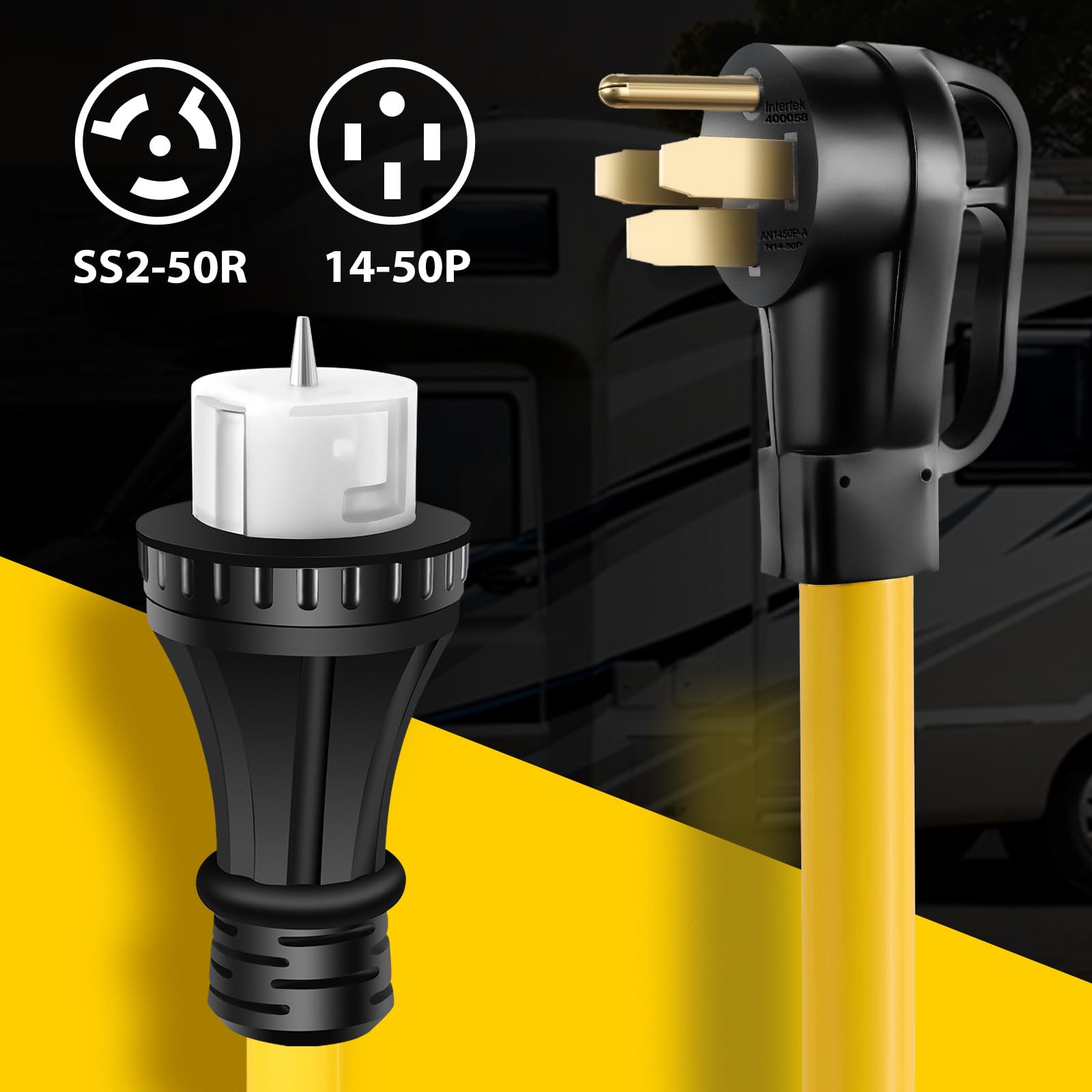 Snapklik.com : LAZMUMI 15FT 50 Amp Generator Cord