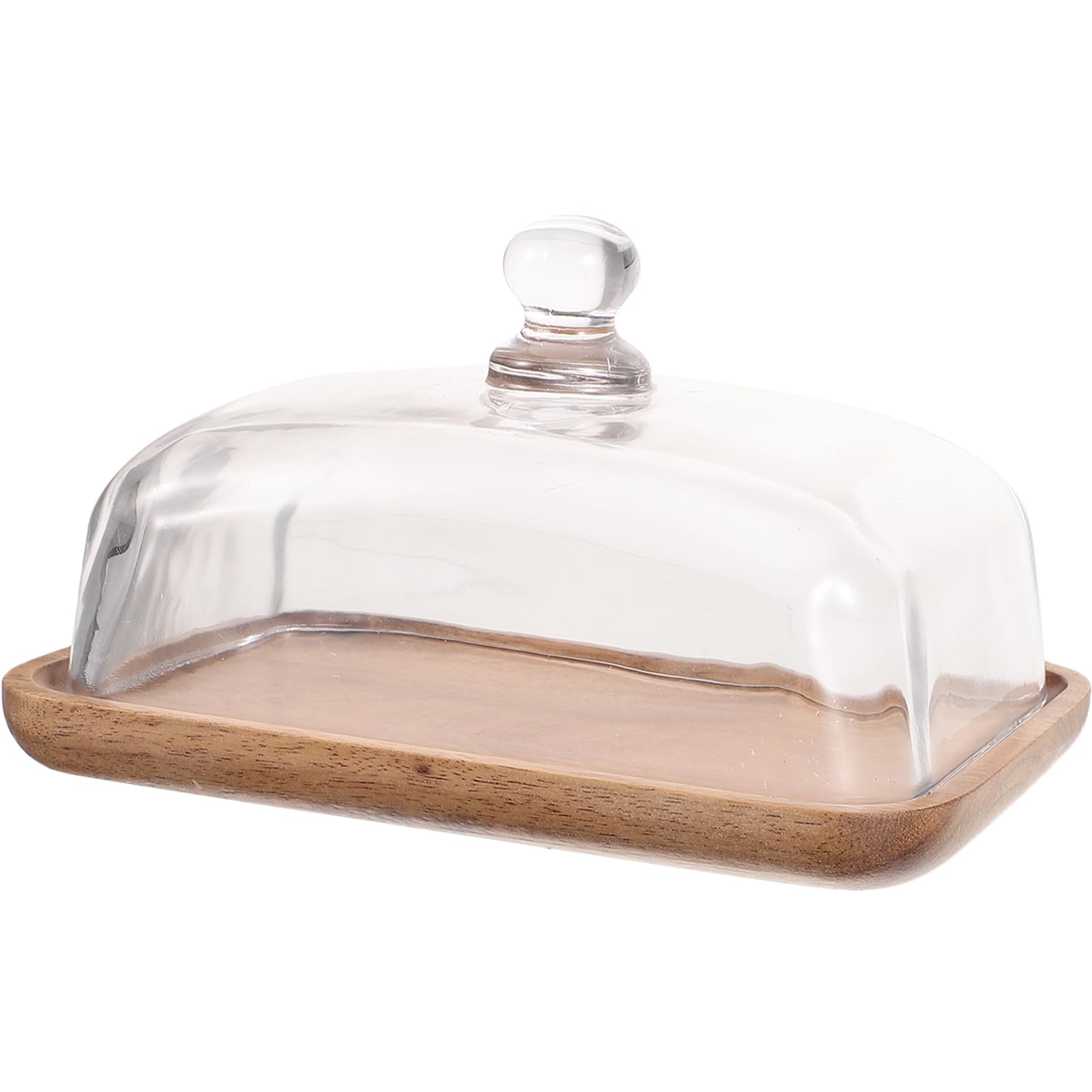 Amazon.com: Yardwe Clear Butter Cheese Tray, Mini Cake Stand with Dome ...