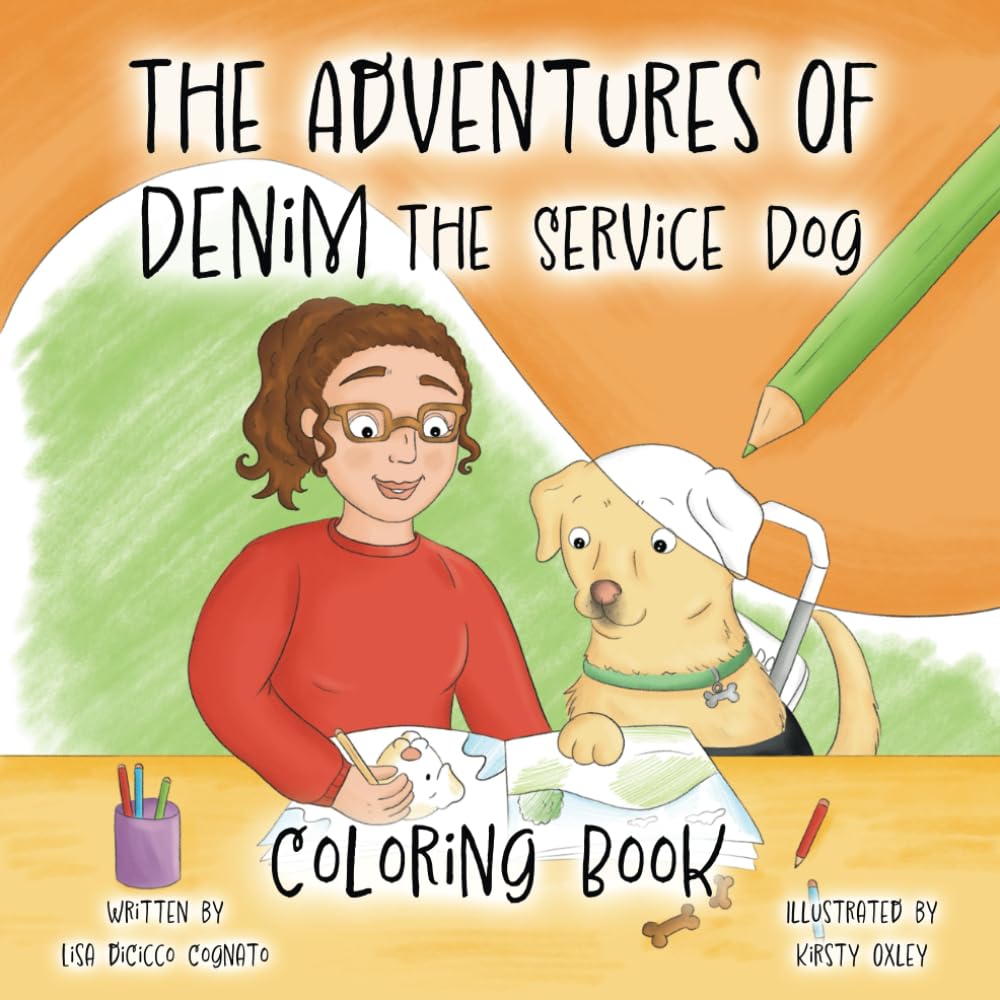 The Adventures of Denim The Service Dog Coloring Book: DiCicco-Cognato ...