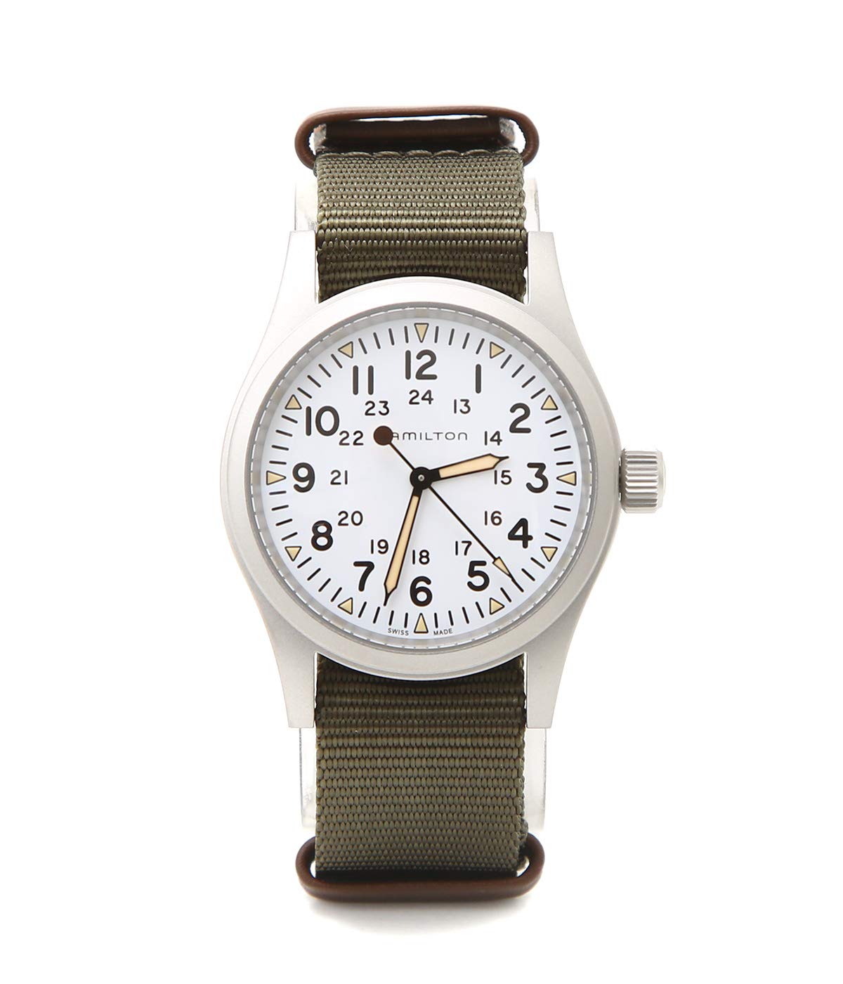 Hamilton H69439411 Khaki Field Men's Watch Green 38mm Stainless Steel ...