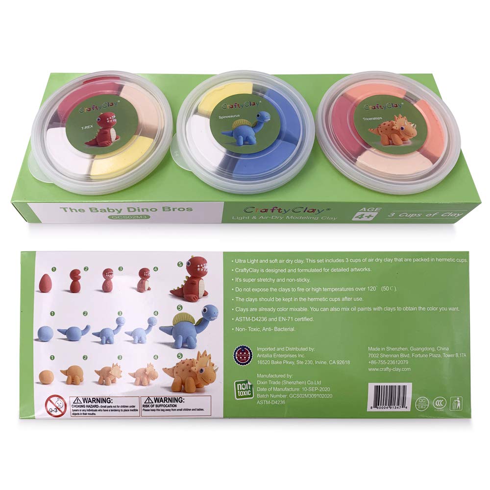 Buy The Baby Dino Bros Modeling Clay Craft Kits 12 Color Premium Soft buy-the-baby-dino-bros-modeling-clay-craft-kits-12-color-premium-soft