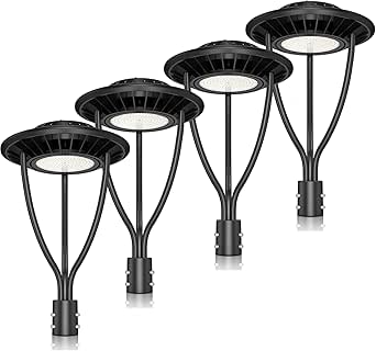 ADUB 4 PCS LED Post Lights 60W/48W/36W Adjustable, DLC ETL 5000K LED ...