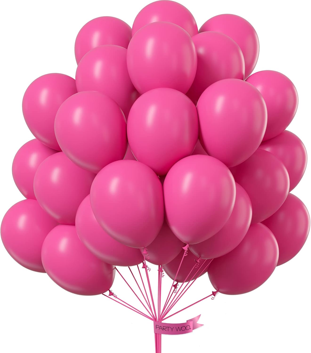Amazon.com: PartyWoo Hot Pink Balloons, 50 pcs 12 inch Latex Balloons ...