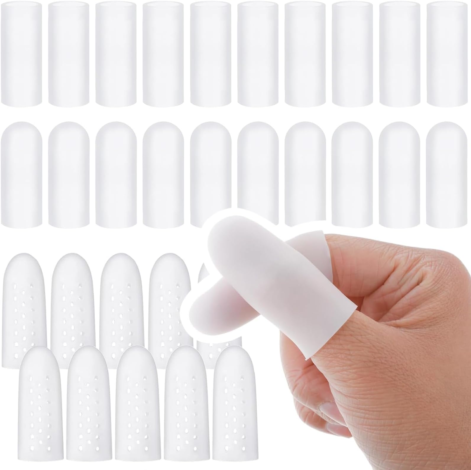 Amazon.com: ADULLPONY Silicone Finger Cots: Soft Thumb Protector 30 PCS ...