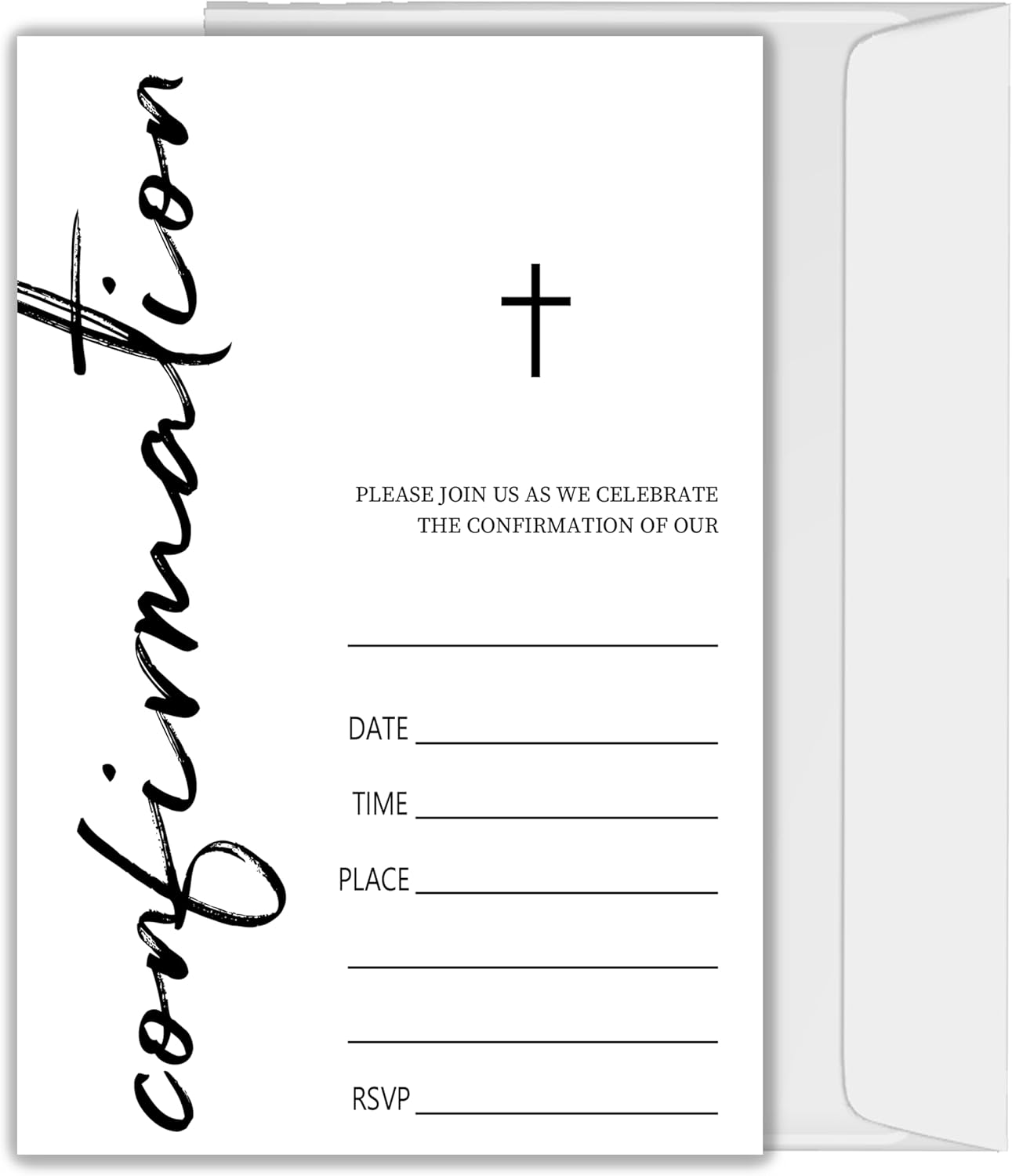 Amazon.com : mopiuz Confirmation Invitations Religious Celebration ...