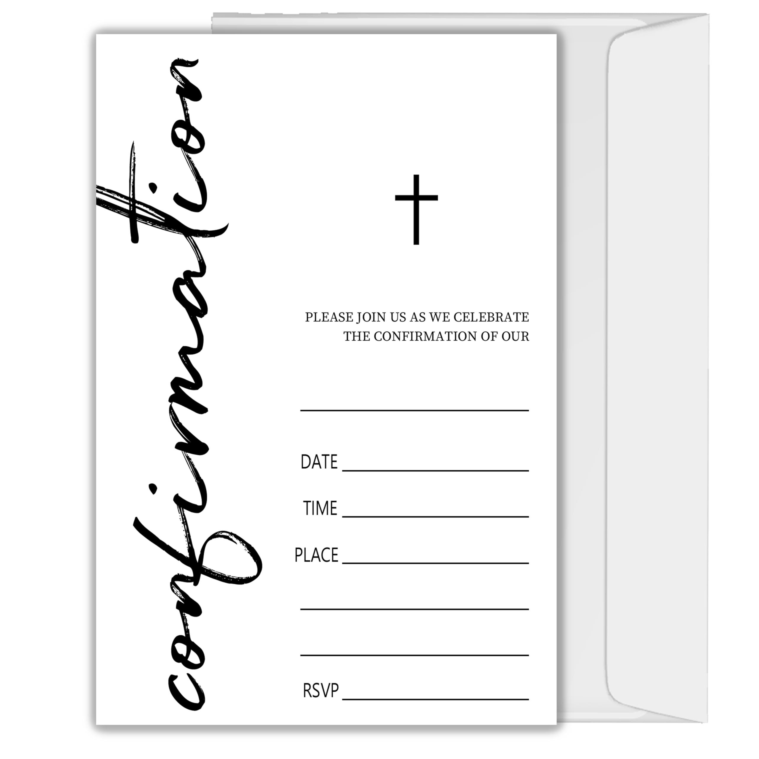 Amazon.com : mopiuz Confirmation Invitations Religious Celebration ...