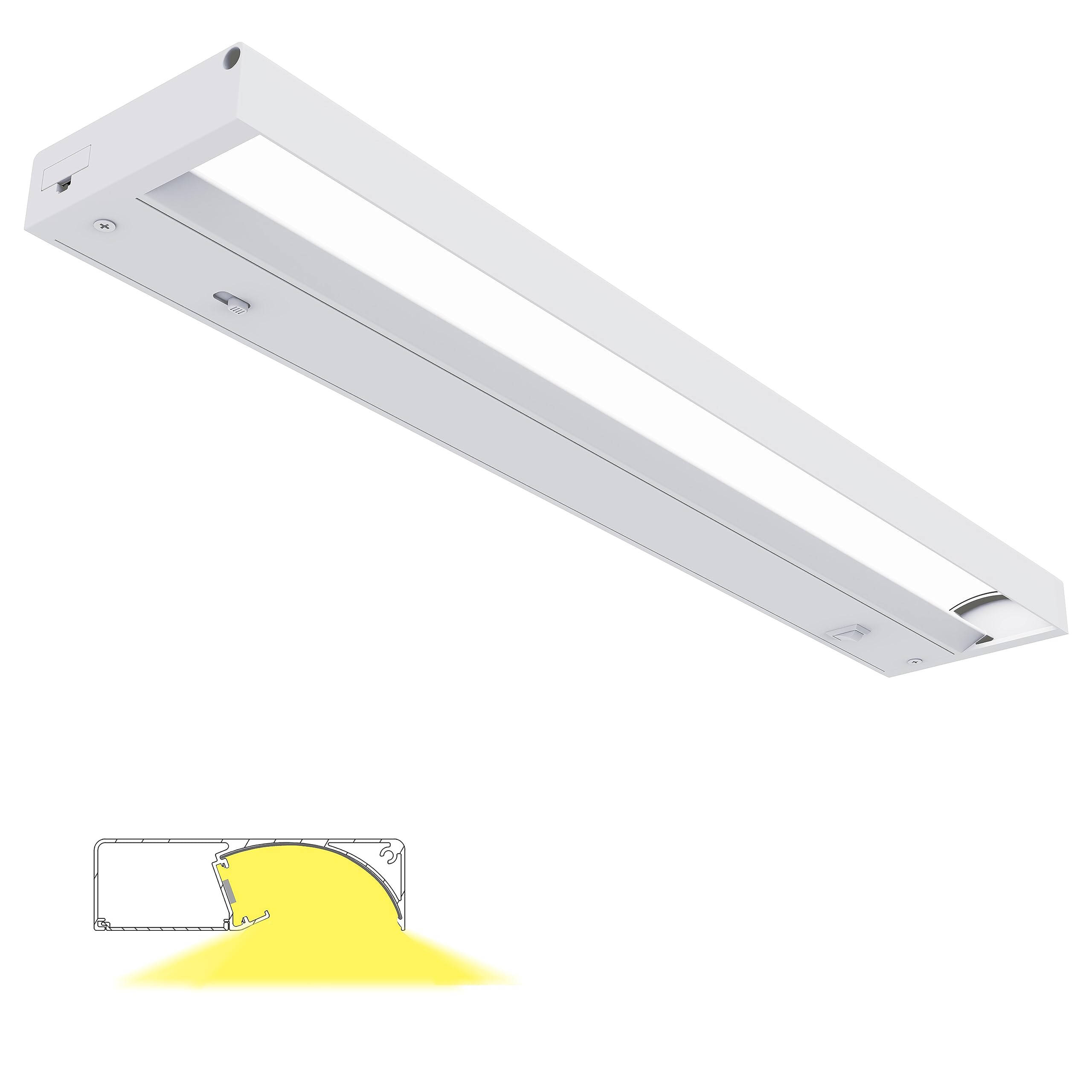18 inch Plug-in or hardwire LED Indirect Under Cabinet Lights, 3 Color ...