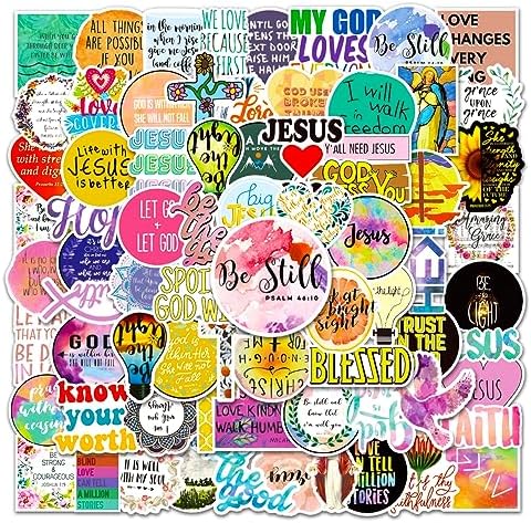 Amazon.com: 100 PCS Jesus Christian Bible Stickers,Vinyl Waterproof ...
