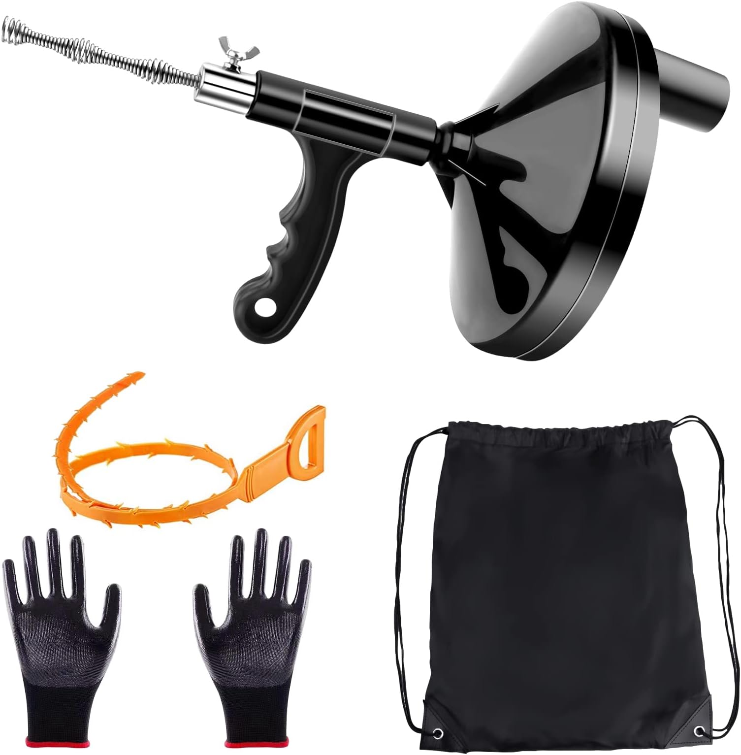 Drain Unblocker Wire 5m Kitchen Sink Unblocker Flexible Drain Cleaner ...