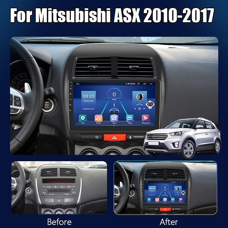 10" Car Stereo w/Carplay Android Auto for Mitsubishi ASX 2013-2015,for ...