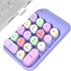 Amazon.com: MOWUX Wireless Number Pads, Cute Colorful Numeric Keypad ...