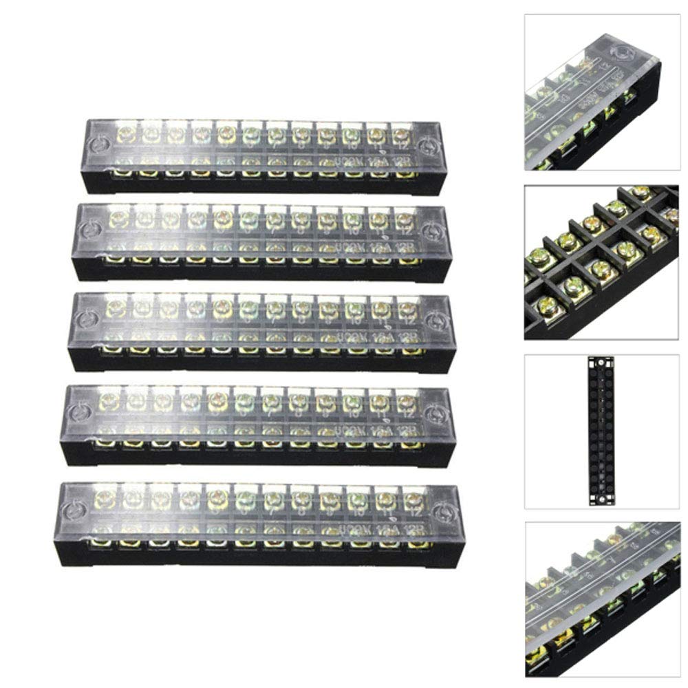 Snapklik.com : Summer-Home 5Pcs 15A 600V 12 Position Covered Dual Row ...