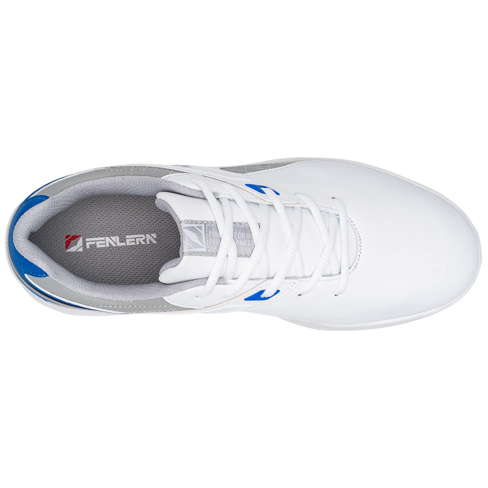 FENLERN Men's Golf Shoes Non-Slip Water-Resistant Lightweight, White ...