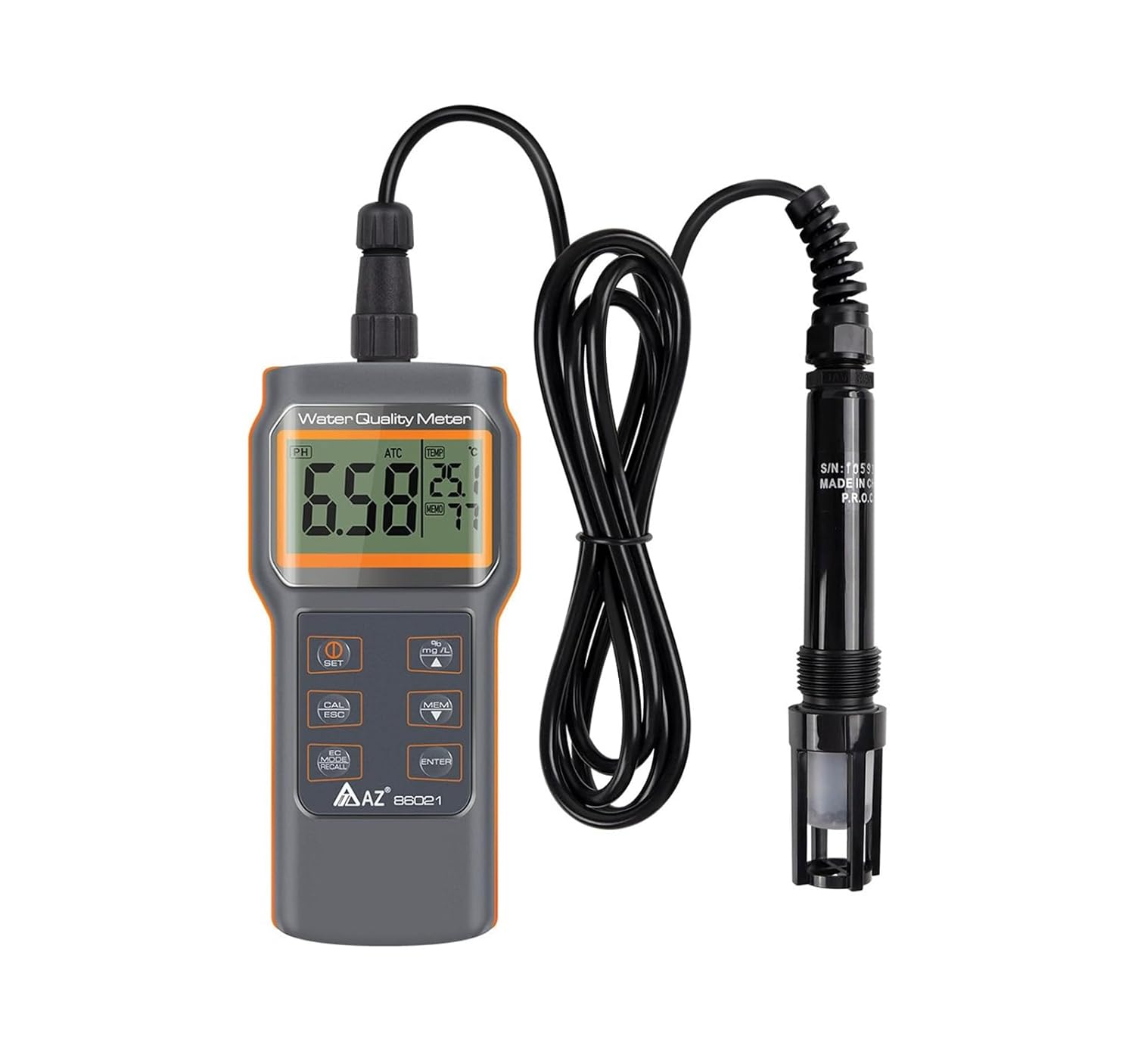 AZ-86021 Dissolved Oxygen Tester Water Quality Meter D.O Meter ...