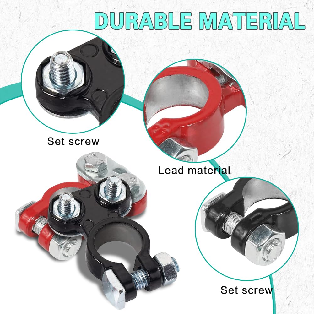 Car Battery Terminal Clamps Positive Negative Set Piburth Battery ...