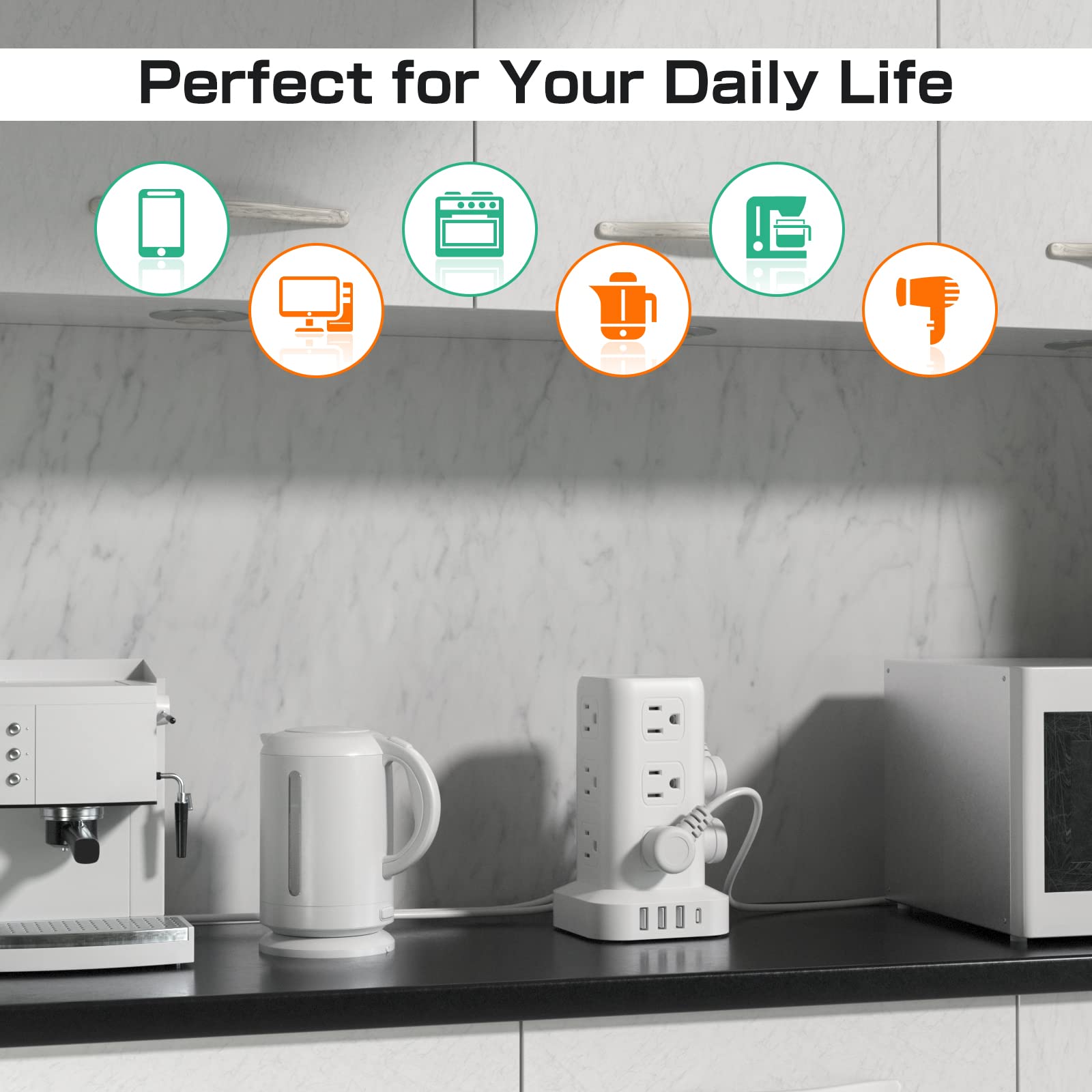 Power Strip Tower Surge Prote...B09QHHTV36 | Encarguelo.com