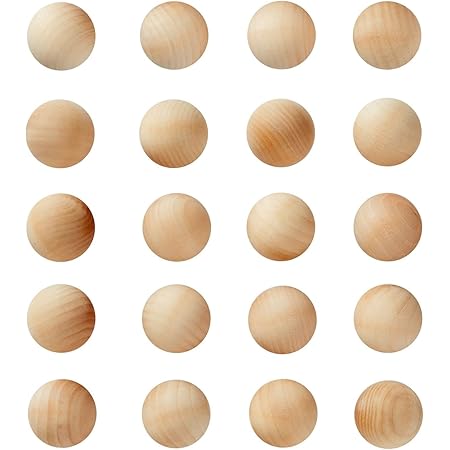 Amazon.com: KEILEOHO 20 Pack 2 Inches Wooden Round Ball, Natural ...