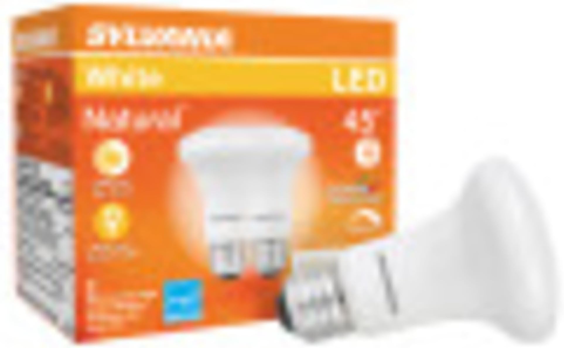 SYLVANIA LED Flood R20 Light Bulb, 50W=5W, 10 Year, 325 Lumens, E26 Medium Base, Dimmable, 2700K ...