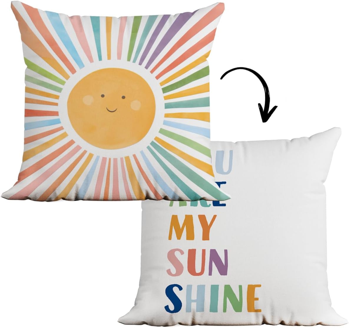 Amazon.com: uinwk Boho Sun Pillow Cover 18x18,You are My Sunshine ...