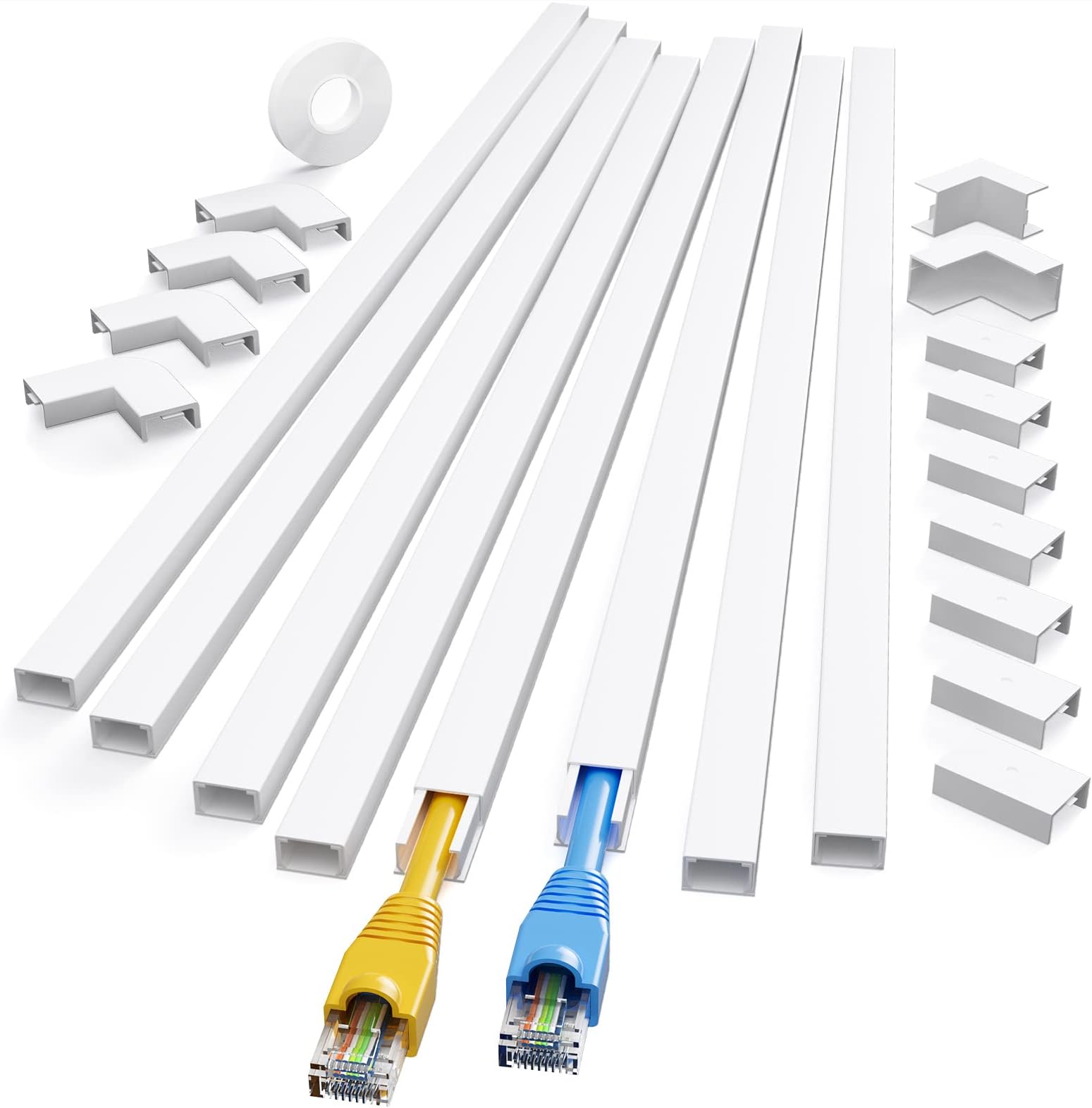 Yecaye Cable Concealer - Cable Management System - Paintable Cord Hider ...