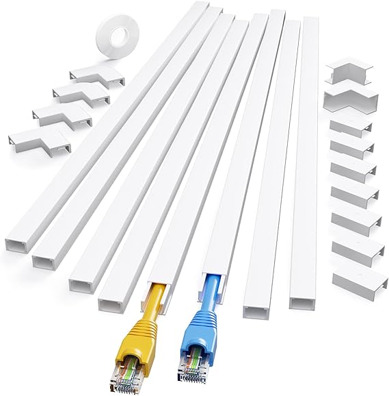 Yecaye Cable Concealer - Cable Management System - Paintable Cord Hider ...