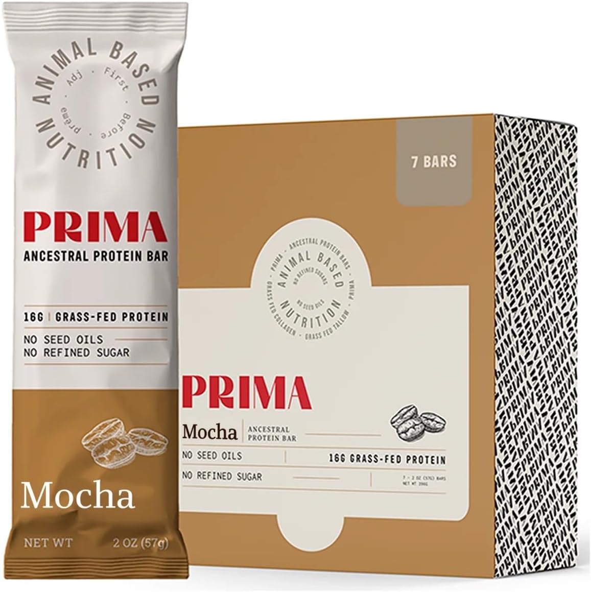 Amazon.com : PRIMA Grass Fed Protein Bars, 7 Pack – Animal-Based ...