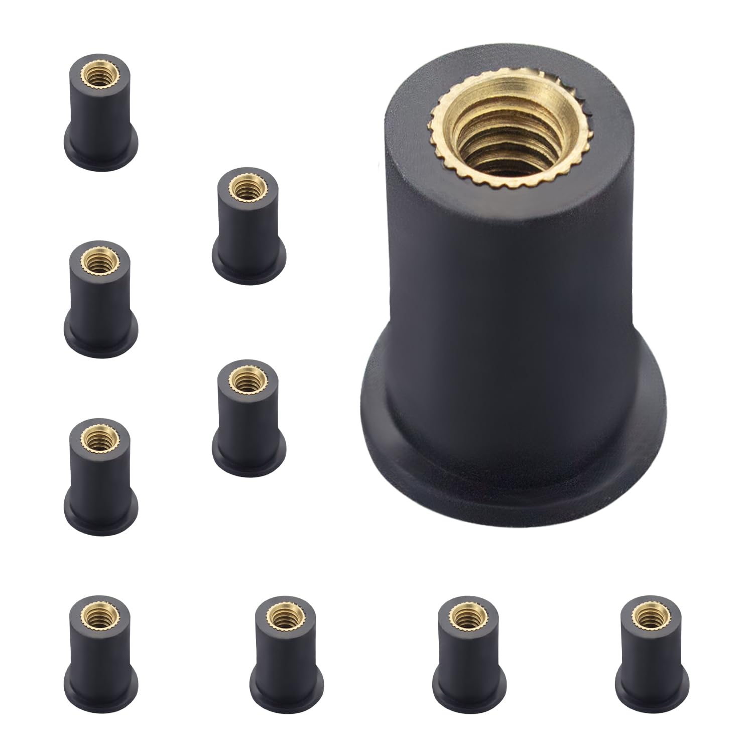 Amazon.com: Amavoler 10Pcs M4 Well Nuts Fairing Fasteners Windshield ...