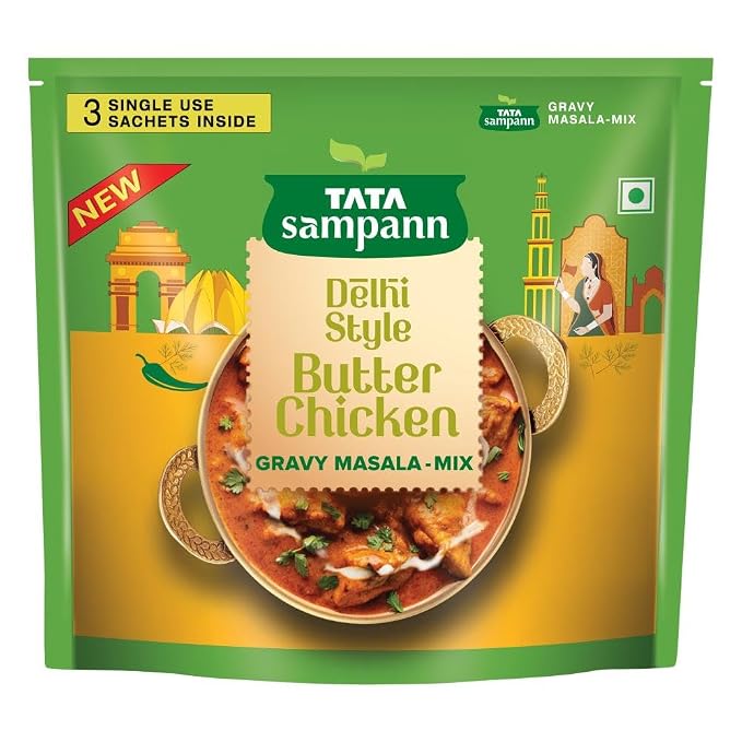 Tata Sampann Delhi Style Butter Chicken Gravy Masala Mix, 45 g : Amazon ...
