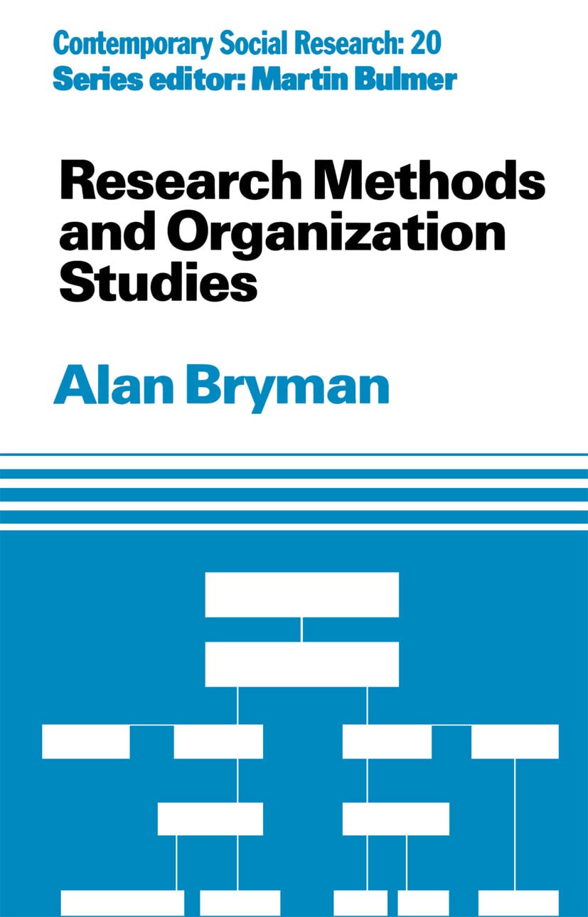Amazon.com: Research Methods and Organization Studies (Contemporary ...