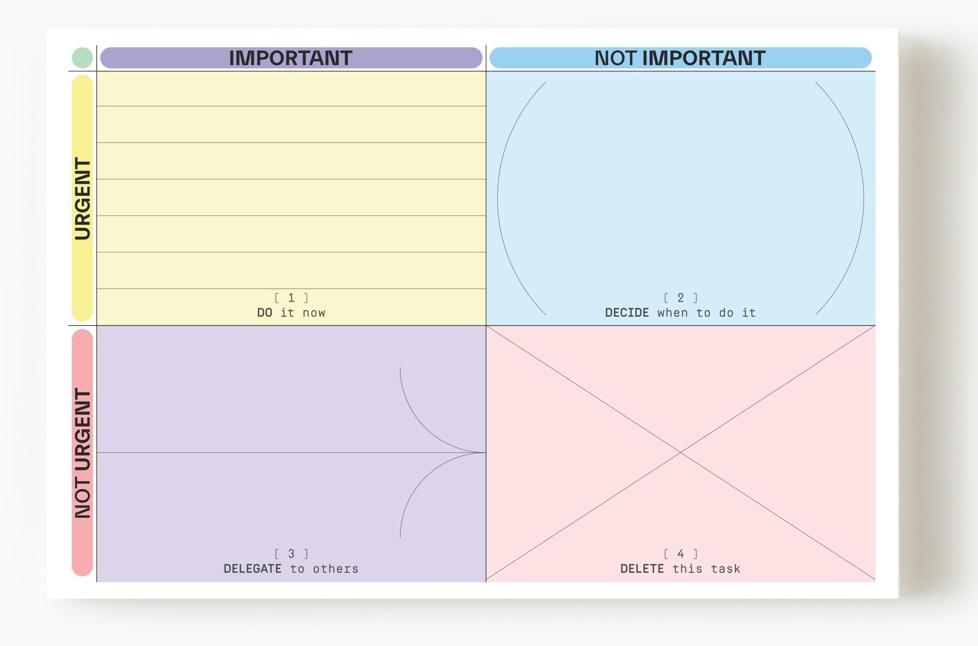 Amazon.com : Eisenhower Matrix Sticky Notes, 50 Pages, 6x9" | Designed ...