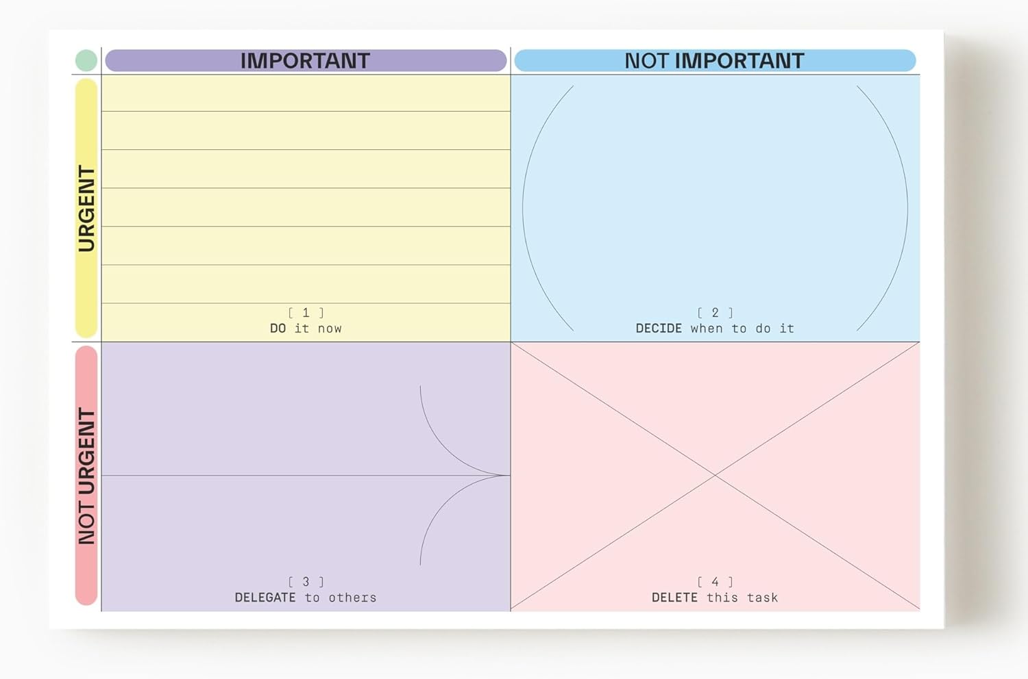 Amazon.com : Eisenhower Matrix Sticky Notes, 50 Pages, 6x9" | Designed ...