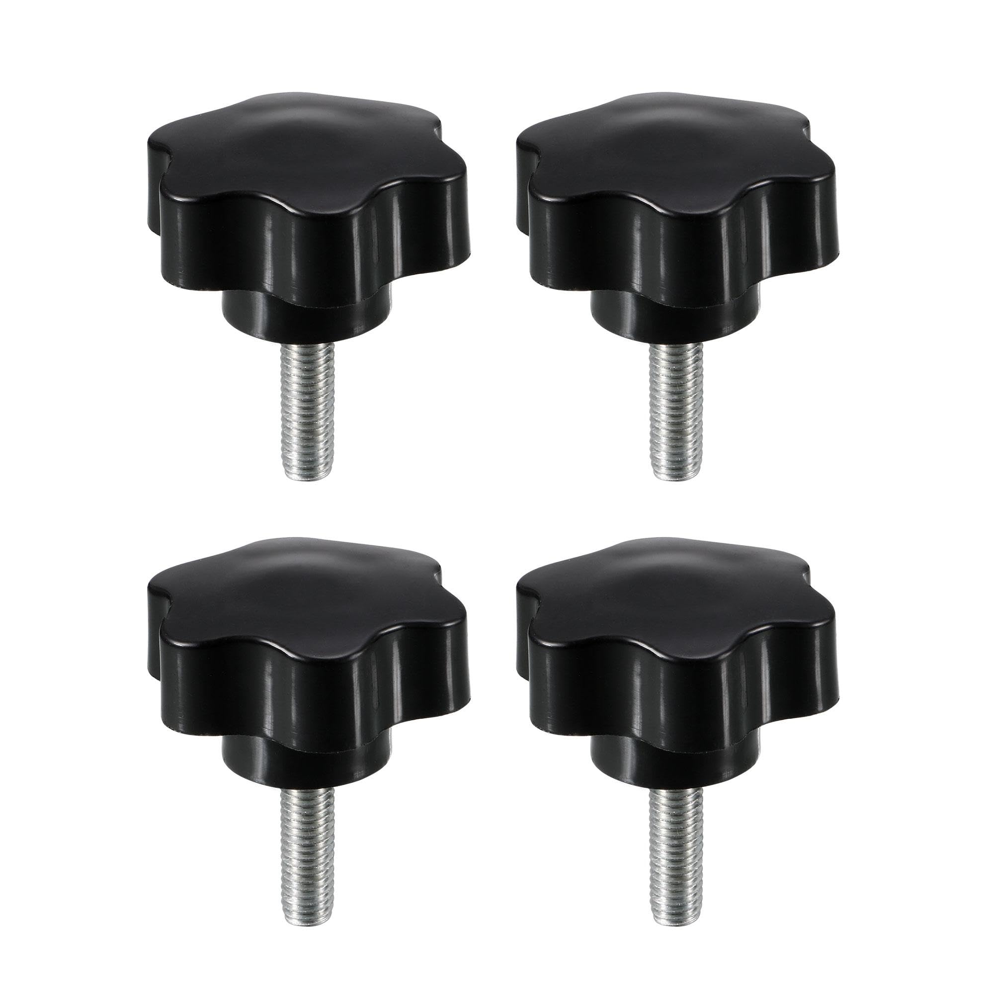 uxcell Clamping Screw Knob, 48mm Dia Plum Hex Shaped Grips Star Knob M8 ...
