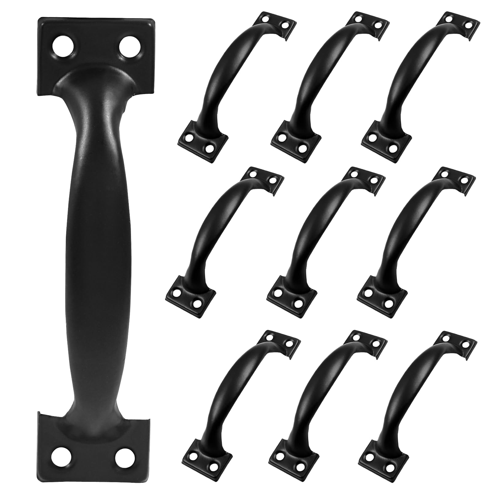 Snapklik.com : Zorveiio 10Pcs 4” Metal Door Handles Bow Handle, Large ...