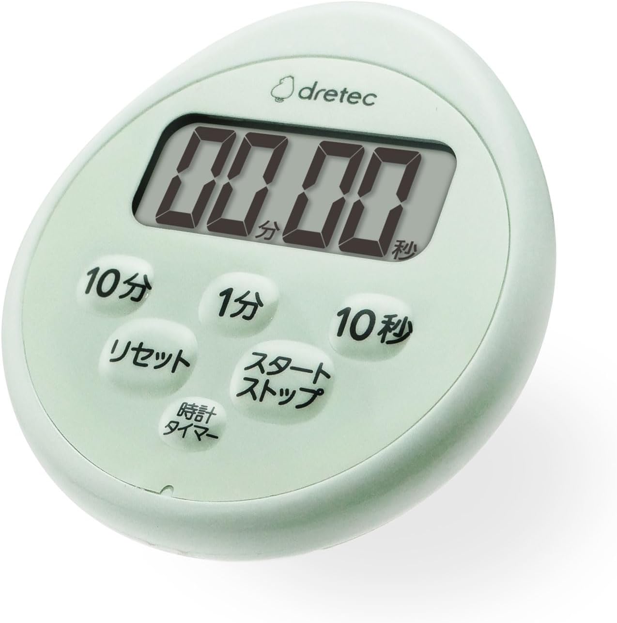 Amazon.co.jp: ドリテック(dretec) キッチンタイマー ストップウオッチ マグネット 防水 時計付き グリーン(無地) : ホーム＆キッチン