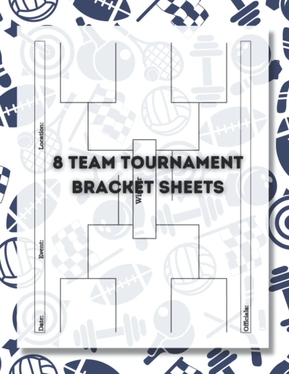 Buy Team Tournament Bracket Sheets: Brackets for 8 Teams/ Players ...