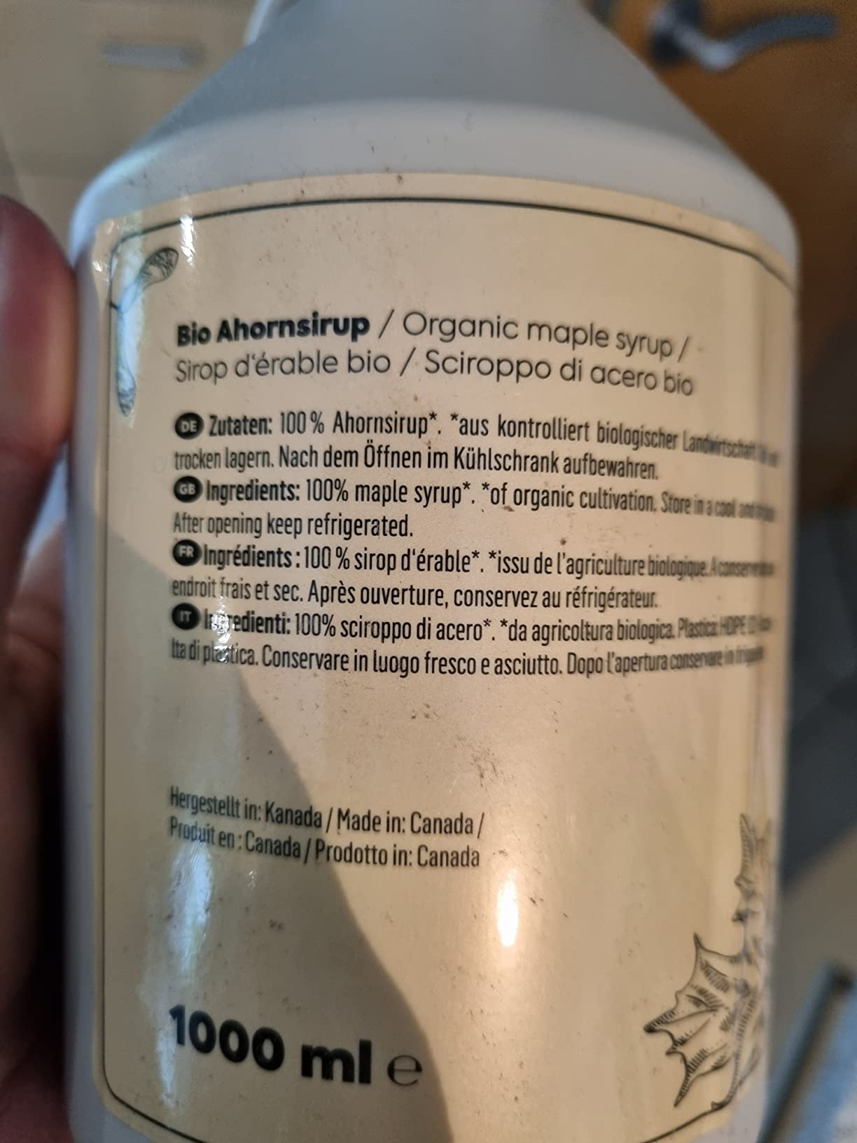 KoRo - Bio Ahornsirup Grade A 1 Liter - Maple syrup aus Kanada im ...
